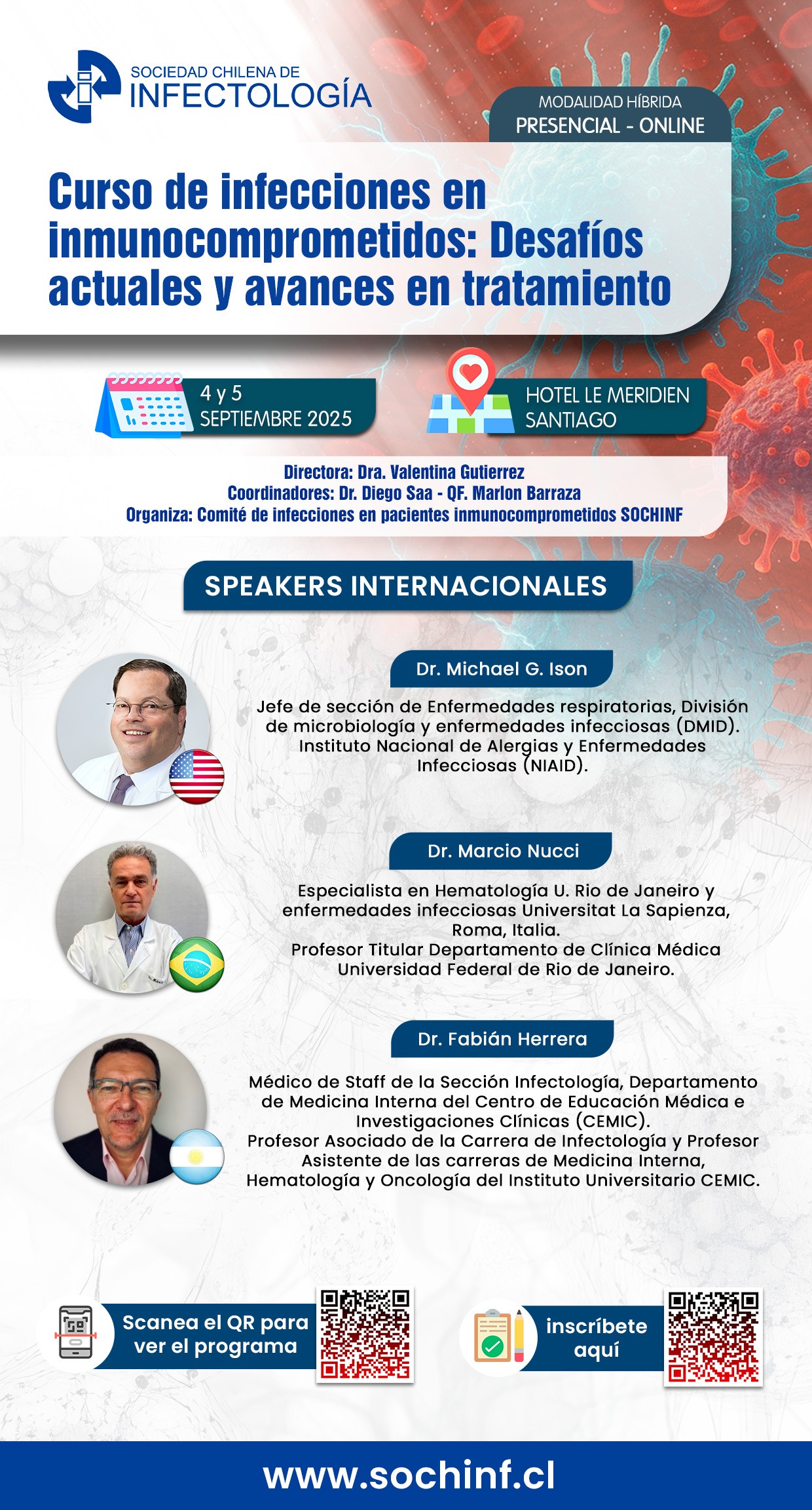 Curso de infecciones en inmunocomprometidos | SOCHINF