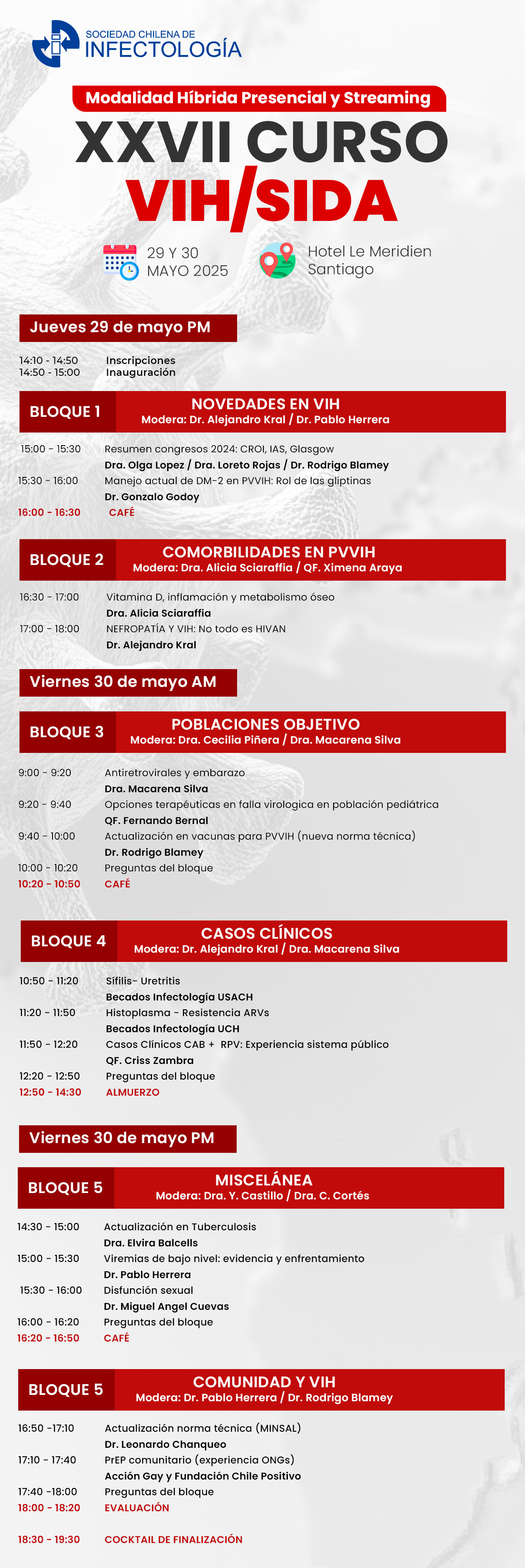 XXVII Curso VIH/SIDA | SOCHINF